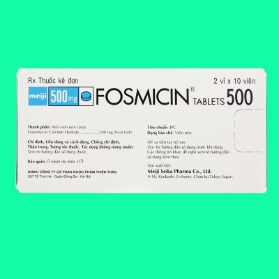 Thuốc Fosmicin tablets 500 điều trị nhiễm khuẩn sâu ở da, viêm bàng quang