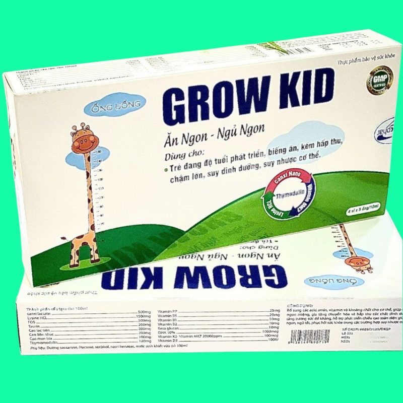Grow kid 10ml hỗ trợ cải thiện tiêu hóa, hấp thu dưỡng chất tốt hơn