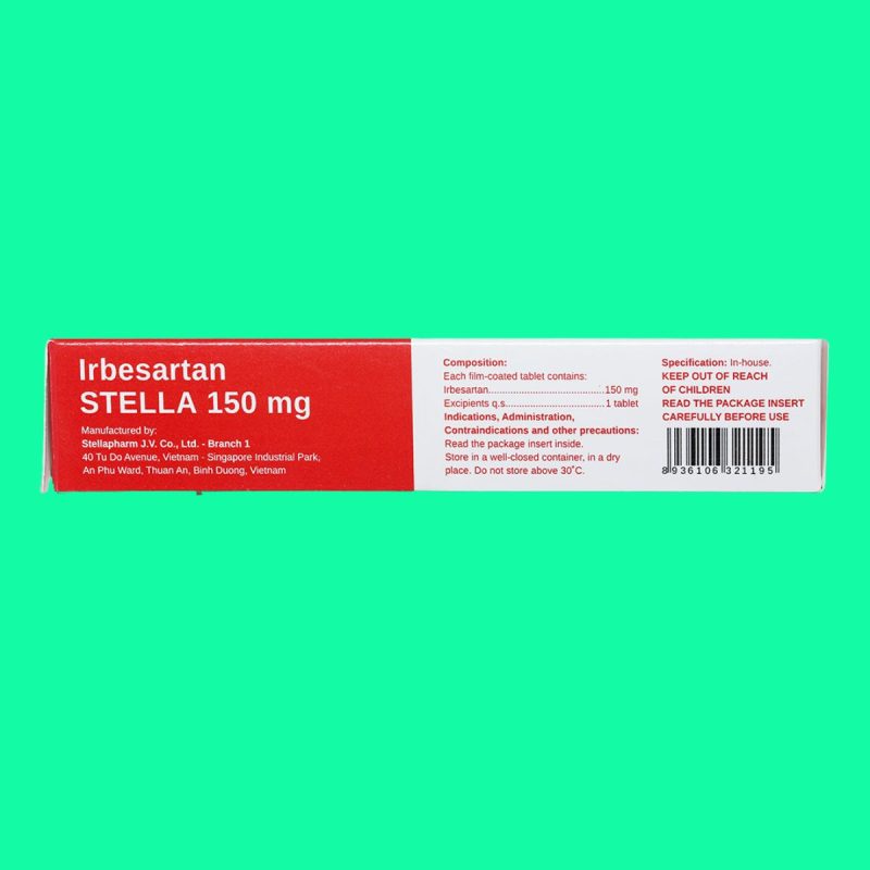 Thuốc Irbesartan Stella 150mg chỉ định điều trị cao huyết áp