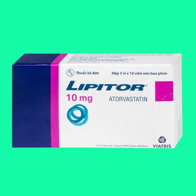 Thuốc Lipitor 10mg Viatris có tác dụng giảm cholesterol toàn phần