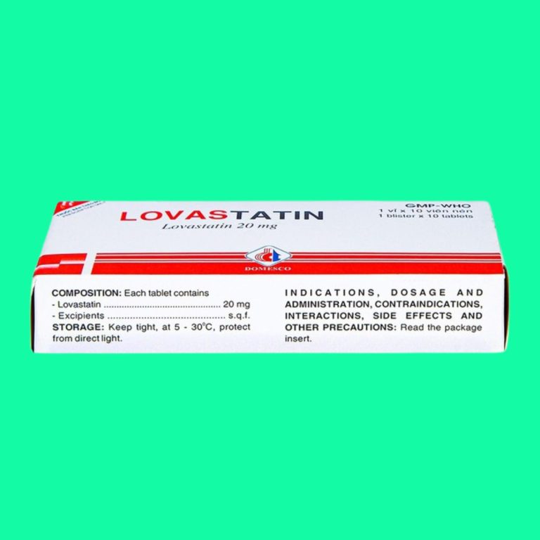 Thuốc Lovastatin 20mg Domesco phòng ngừa biến cố tim mạch, rối loạn ...