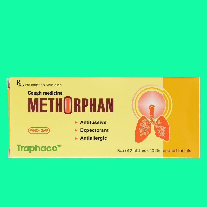 Thuốc Methorphan Traphaco hộp 20 viên giúp giảm ho, long đờm