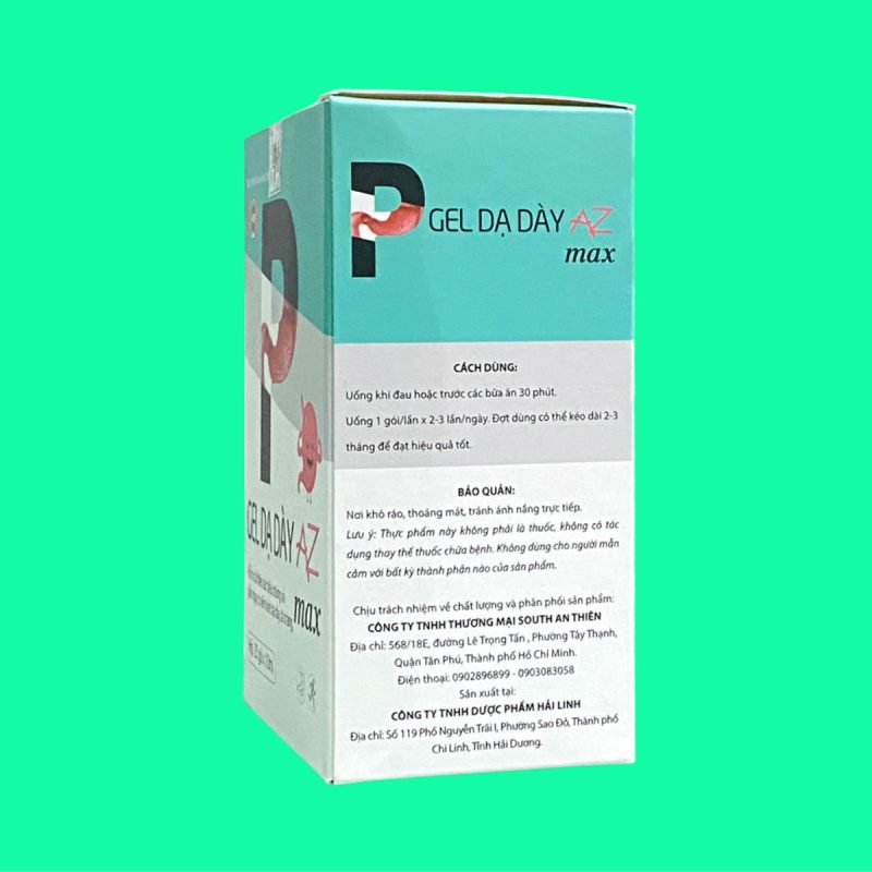 P Gel Dạ dày AZ Max giảm tiết acid dịch vị, bảo vệ niêm mạc dạ dày