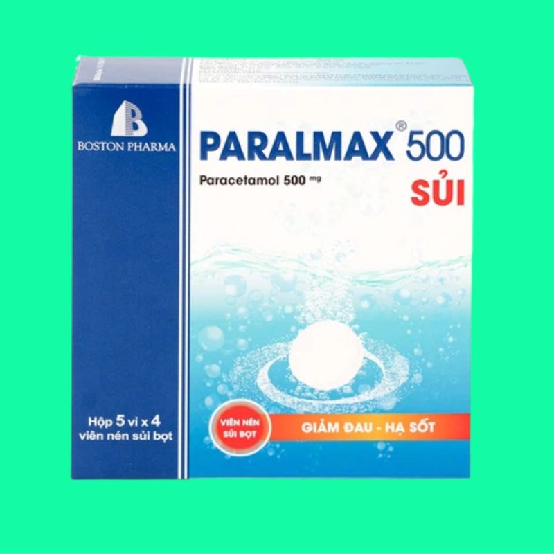 Paralmax 500 hạ sốt, giảm đau trong cảm lạnh, đau đầu, đau cơ - xương