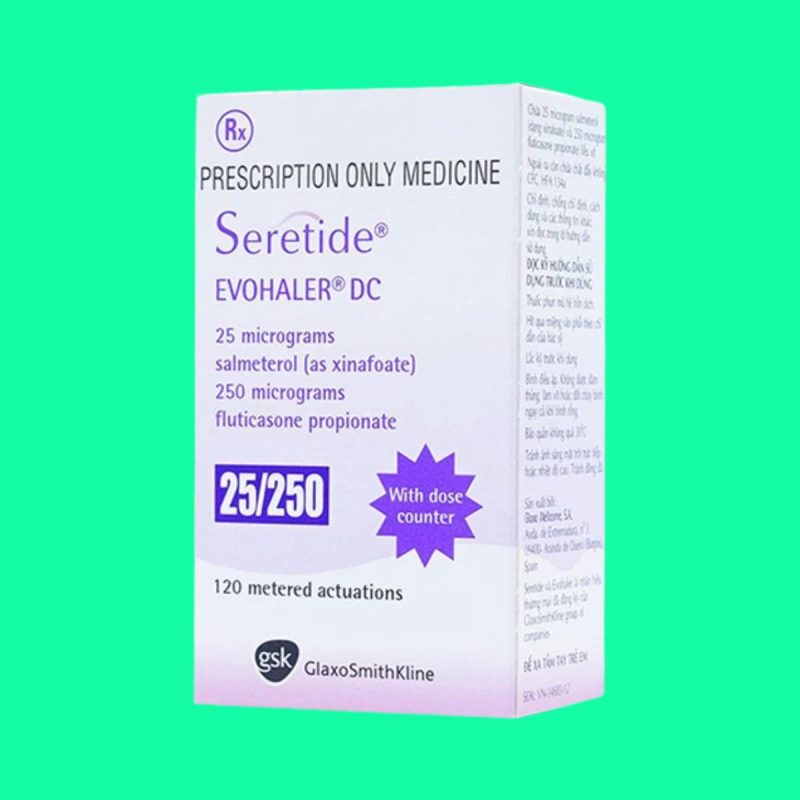 Thuốc Seretide Evohaler DC 25/250 điều trị bệnh phổi tắc nghẽn mạn tính