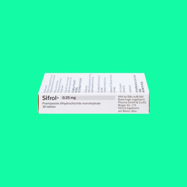 Thuốc Sifrol 0.25mg điều trị dấu hiệu và triệu chứng Parkinson vô căn