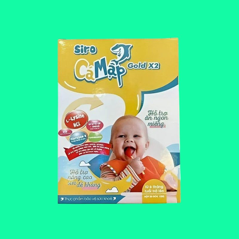 Siro Cá Mập Gold X2 hỗ trợ kích thích vị giác, giúp trẻ ăn ngon miệng