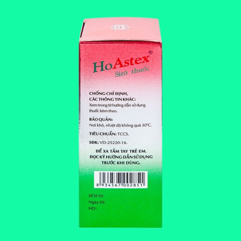 Thuốc Siro HoAstex OPC 90ml hỗ trợ trị ho, viêm họng, viêm phế quản