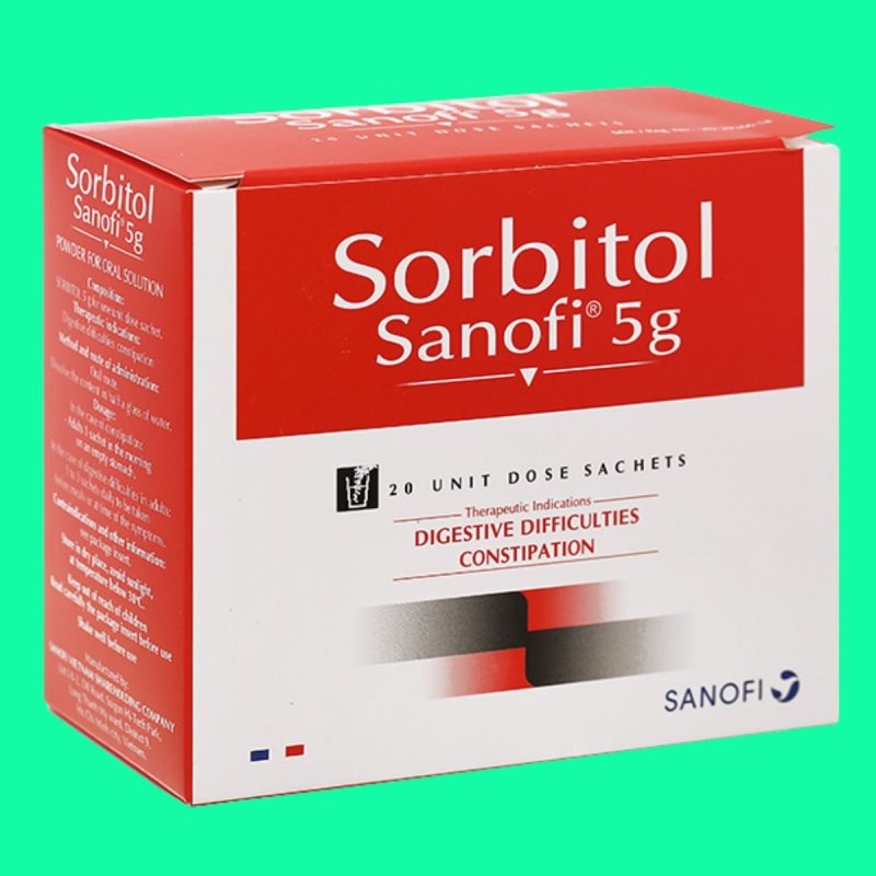 Thuốc Sorbitol Sanofi 5g có tác dụng điều trị táo bón, khó tiêu.