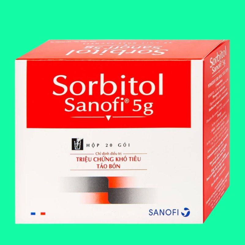 Thuốc Sorbitol Sanofi 5g có tác dụng điều trị táo bón, khó tiêu.
