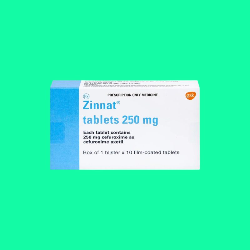 Thuốc Zinnat 250mg điều trị nhiễm khuẩn gây ra bởi vi khuẩn nhạy cảm