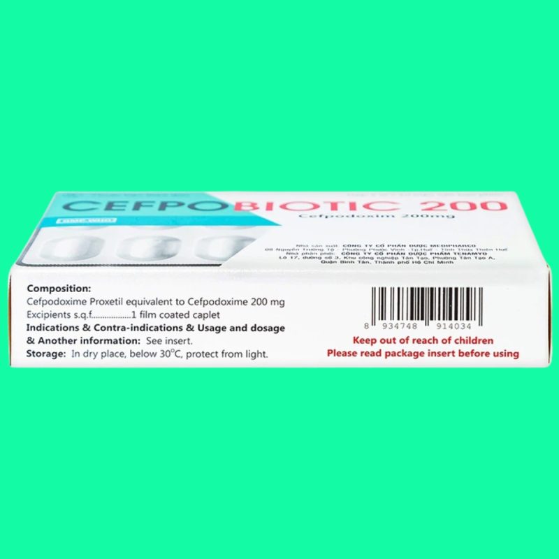 Cefpobiotic 200mg Medipharco đều trị nhiễm lậu cầu cấp chưa biến chứng