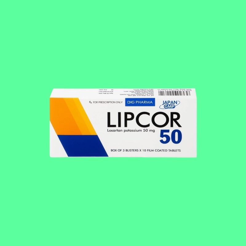 Thuốc LIPCOR 50mg điều trị tăng huyết áp, giảm nguy cơ đột quỵ