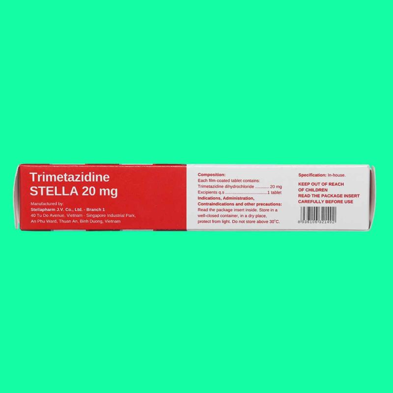 Thuốc Trimetazidine Stella 20mg điều trị cơn đau thắt ngực ổn định