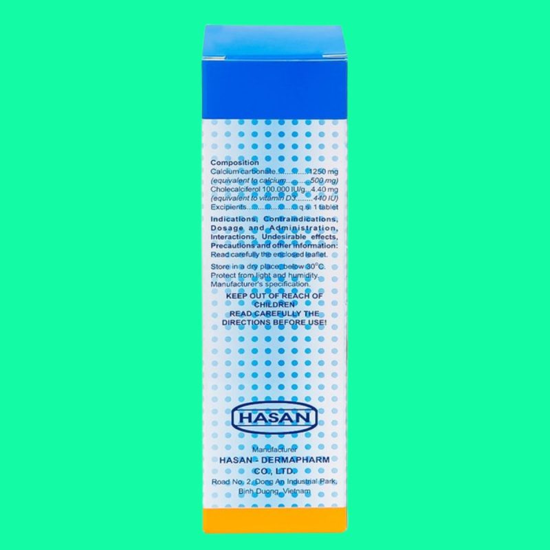 Thuốc Calci D-Hasan bổ sung Canxi, Vitamin D3, điều trị loãng xương