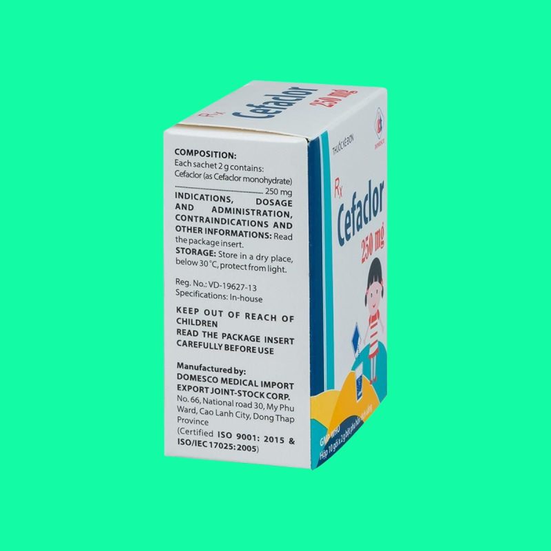 Thuốc Cefaclor 250mg Domesco điều trị nhiễm khuẩn hô hấp nhẹ và vừa