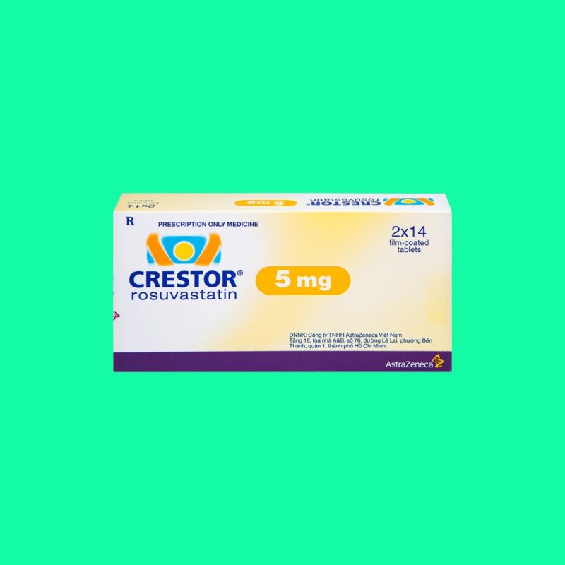 Thuốc Crestor 5mg điều trị rối loạn beta lipoprotein máu nguyên phát