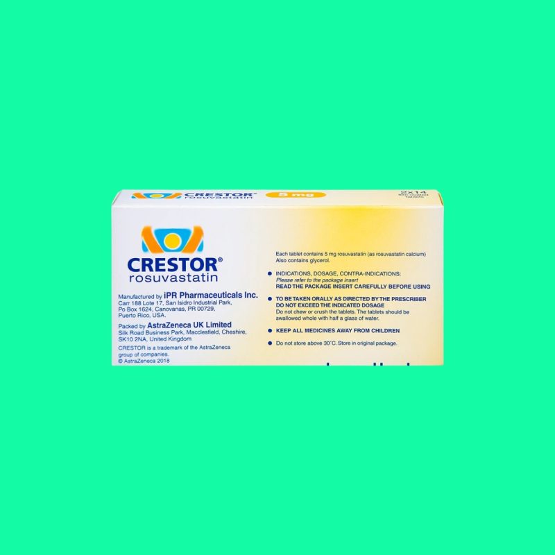 Thuốc Crestor 5mg điều trị rối loạn beta lipoprotein máu nguyên phát
