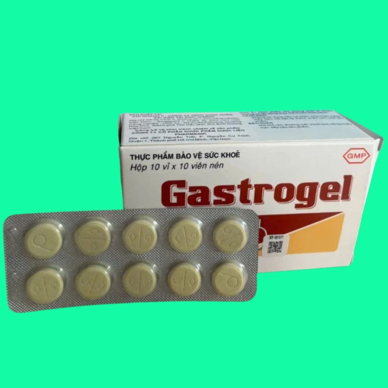 Gastrogel hộp 100 viên giúp giảm nguy cơ viêm loét dạ dày – tá tràng