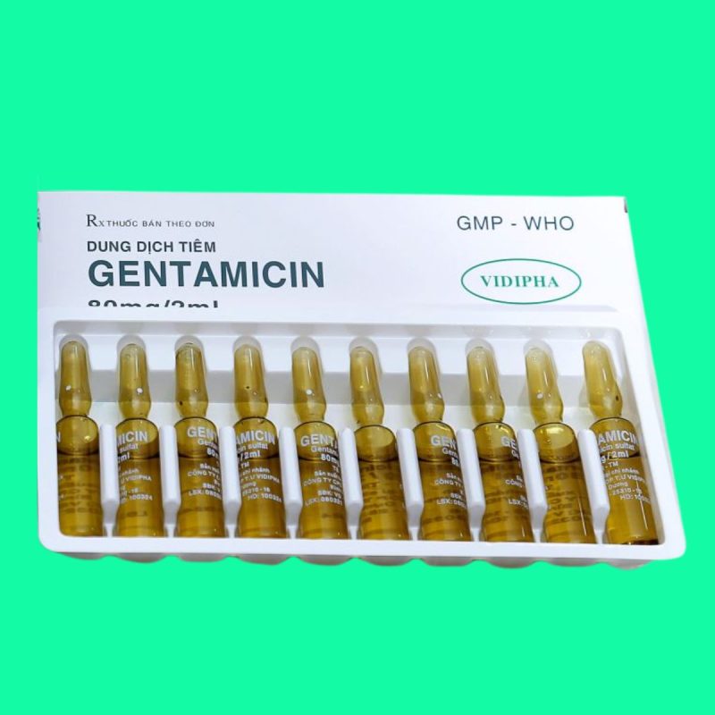 Thuốc Gentamicin 80mg/2ml Vidipha điều trị nhiễm khuẩn nặng.