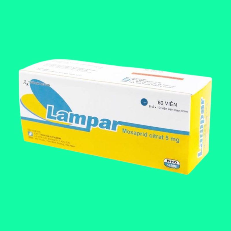 Thuốc Lampar 5mg chỉ định điều trị triệu chứng dạ dày – ruột,