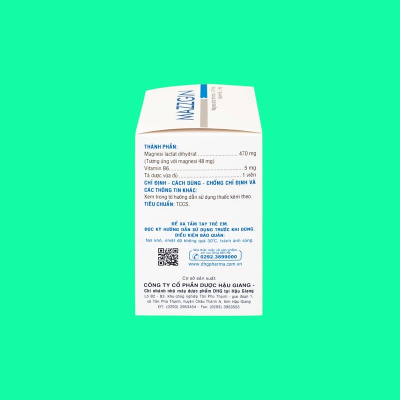 Thuốc Mazzgin điều trị các trường hợp thiếu Magnesi và vitamin B6