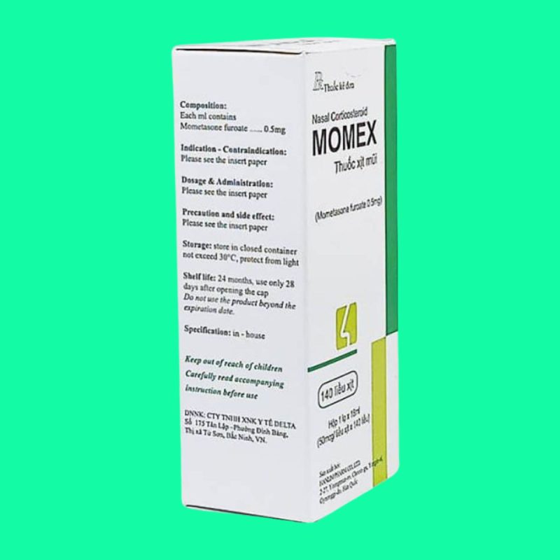 Thuốc Momex Nasal Spray điều trị viêm mũi dị ứng quanh năm, theo mùa