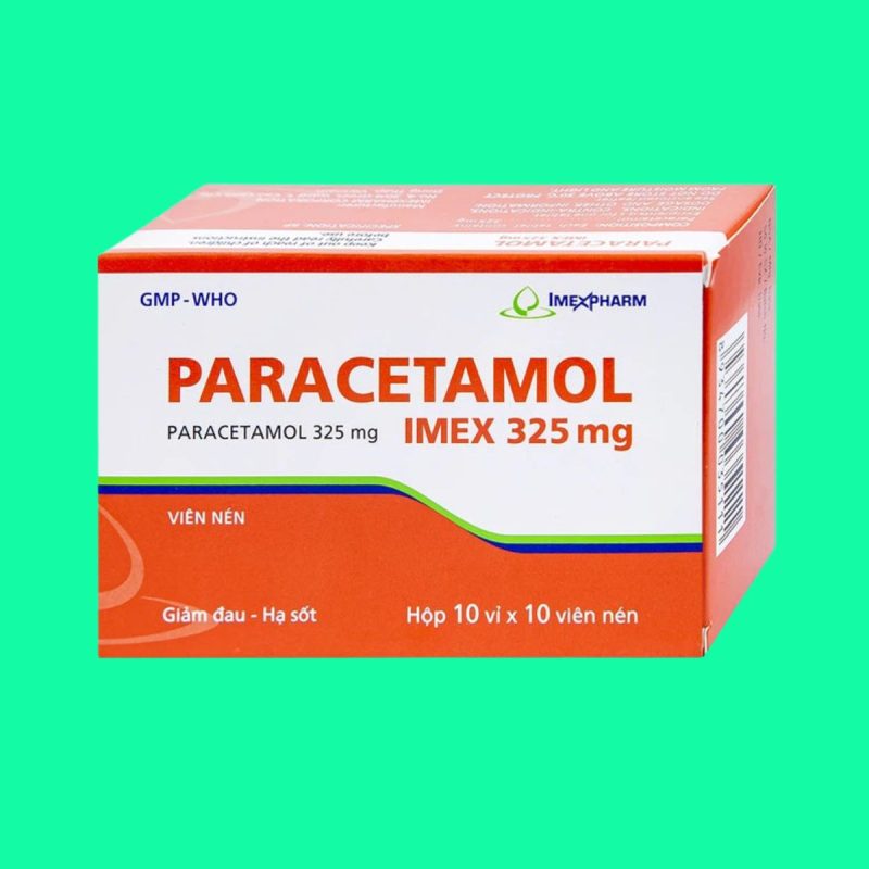 Thuốc Paracetamol Imex 325mg giảm nhức đầu, nhức răng, hạ sốt