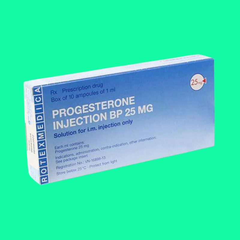 Thuốc Progesterone Injection BP 25mg điều trị chảy máu rối loạn chức ...