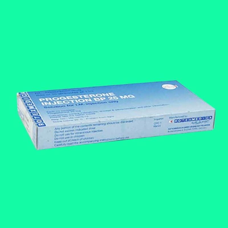 Thuốc Progesterone Injection BP 25mg điều trị chảy máu rối loạn chức ...