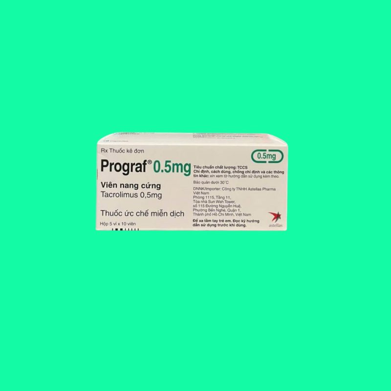Thuốc Prograf 0.5mg chỉ định dự phòng sự đào thải cơ quan ghép