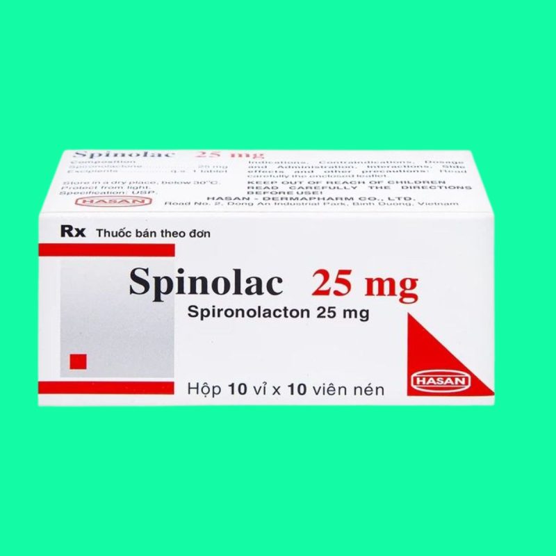 Thuốc Spinolac 25mg điều trị hội chứng thận hư, suy tim nặng