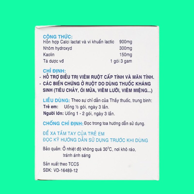 Thuốc Enteric Nadyphar gói 3g dùng điều trị viêm ruột cấp và mạn tính