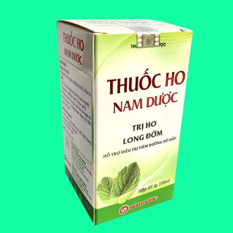 Thuốc ho Nam Dược lọ 100ml có tác dụng long đờm, giảm ho