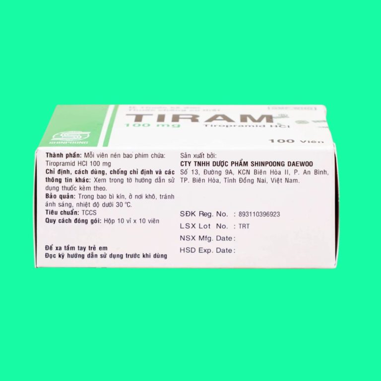 Tiram 100mg điều trị hội chứng ruột kích thích, co thắt dạ dày ruột