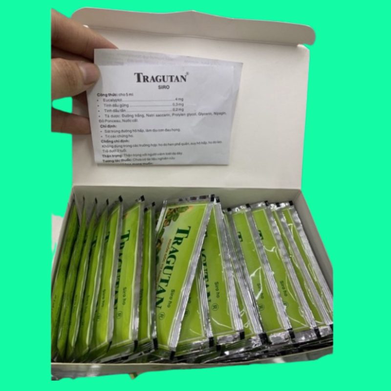 Siro Tragutan gói 5ml có tác dụng giảm ho do viêm đường hô hấp