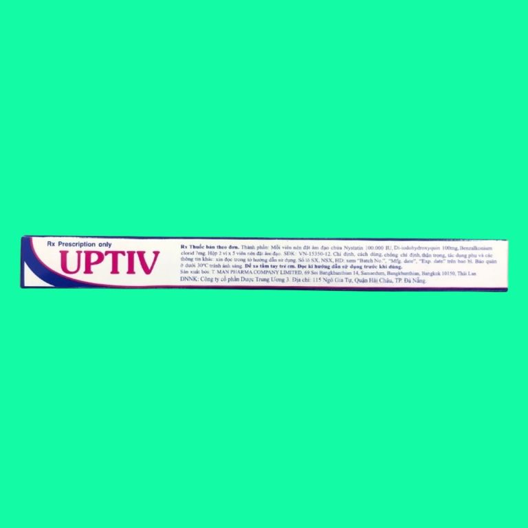 Viên đặt âm đạo Uptiv 20 viên giúp điều trị viêm âm đạo, nấm Candida