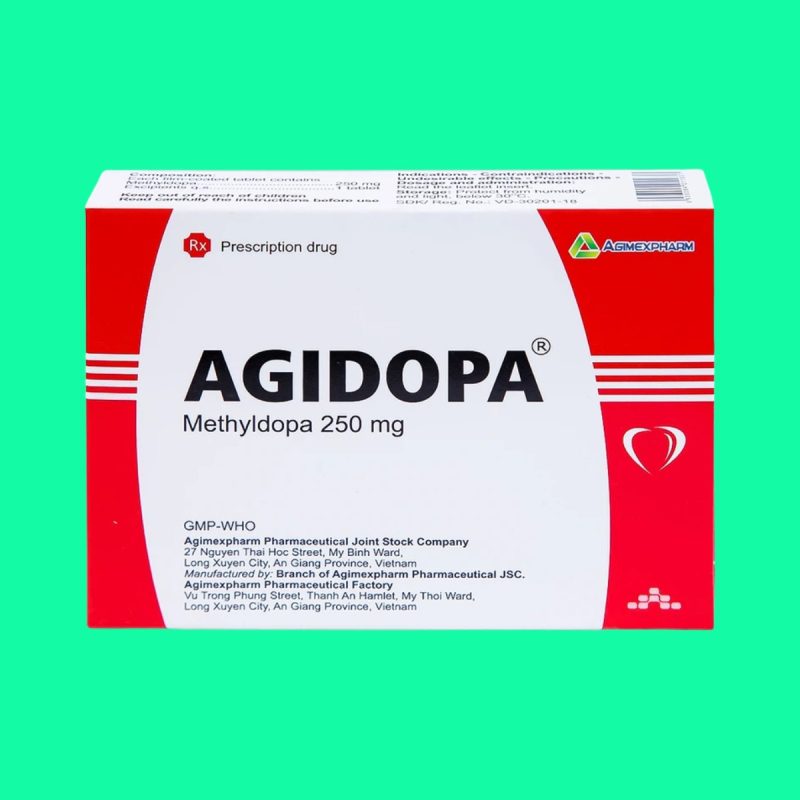 Agidopa 250mg điều trị tăng huyết áp khi không đáp ứng với thuốc khác