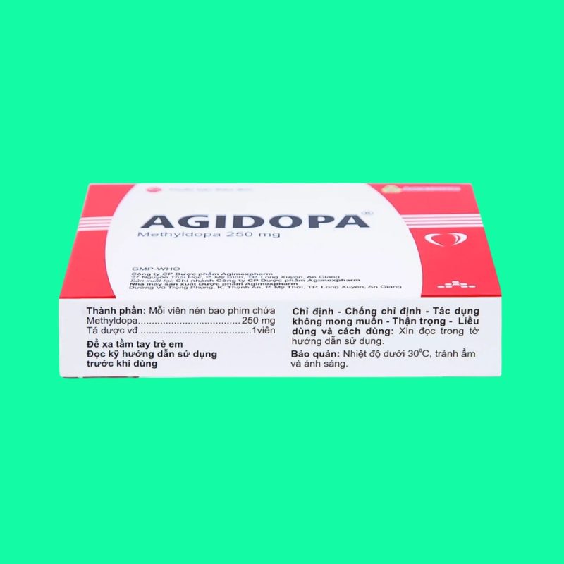 Agidopa 250mg điều trị tăng huyết áp khi không đáp ứng với thuốc khác
