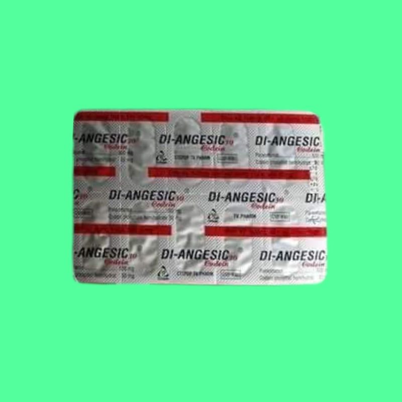 Thuốc Di-Angesic 30 Codein giảm đau cấp tính như đau đầu, đau răng