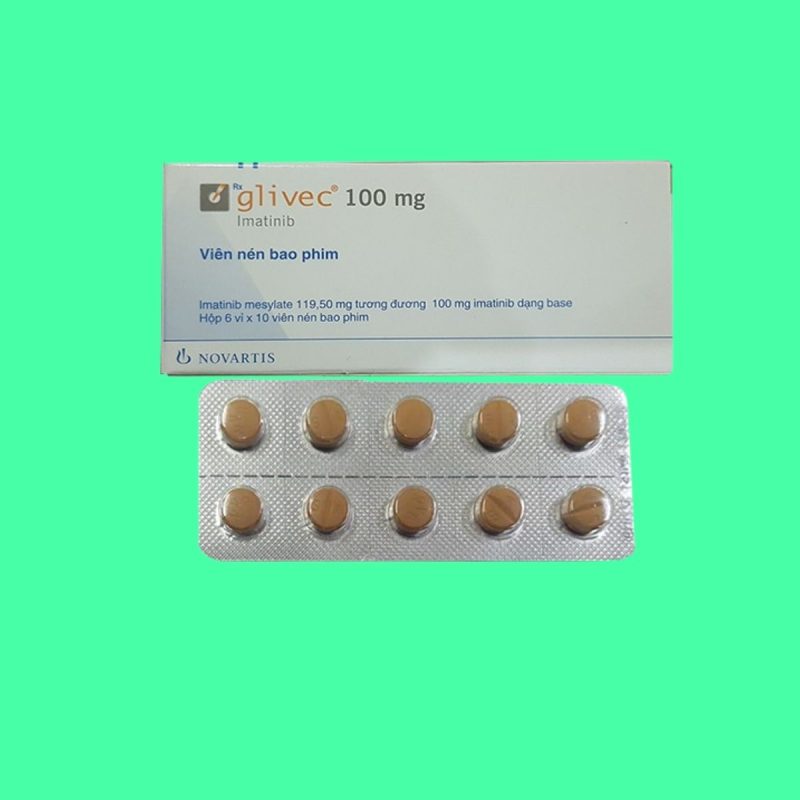 Thuốc Glivec 100mg điều trị ung thư máu và mô mềm như bạch cầu tuỷ mạn
