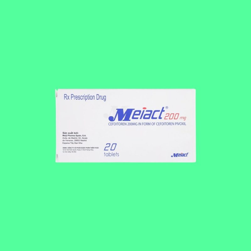 Thuốc Meiact 200mg điều trị nhiễm trùng do các chủng nhạy cảm