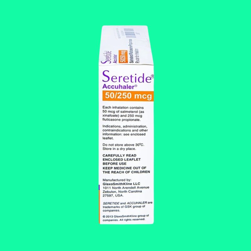 Seretide Accuhaler 50/250mcg được chỉ định trong điều trị hen phế quản