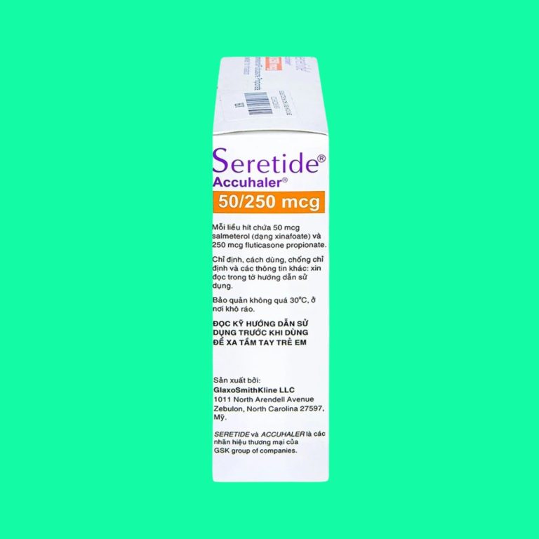 Seretide Accuhaler 50/250mcg được chỉ định trong điều trị hen phế quản