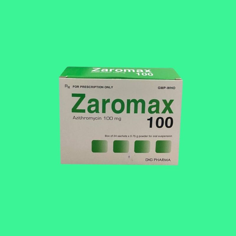 Thuốc Zaromax 100mg điều trị viêm xoang, viêm tai giữa, viêm amiđan