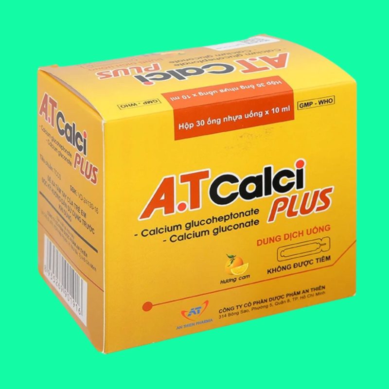 Thuốc A.T Calci Plus 300mg/700mg có tác dụng cung cấp canxi cho cơ thể