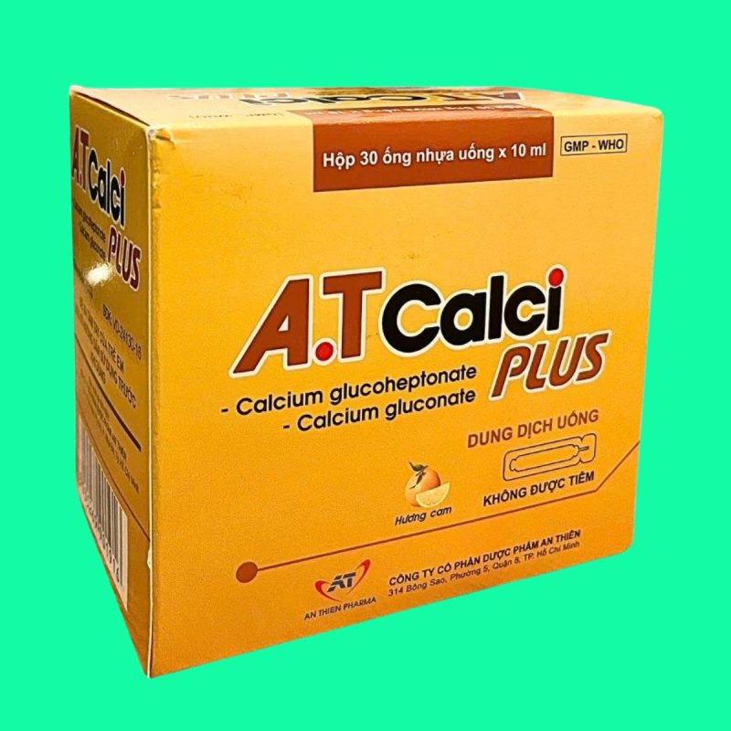 Thuốc A.T Calci Plus 300mg/700mg có tác dụng cung cấp canxi cho cơ thể