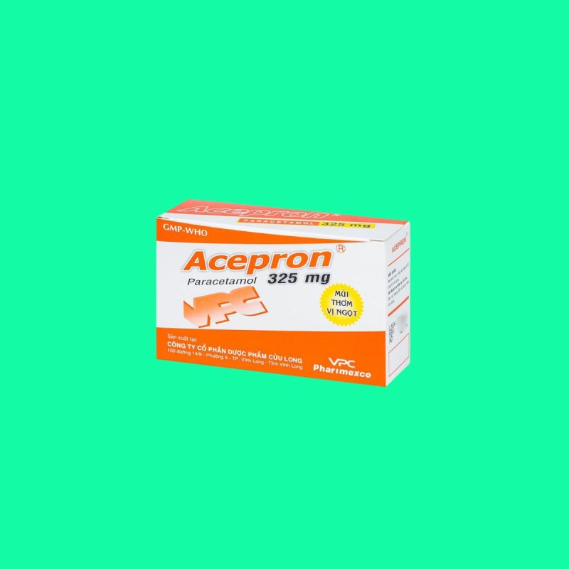Thuốc Acepron 325mg điều trị các triệu chứng đau và sốt từ nhẹ đến vừa