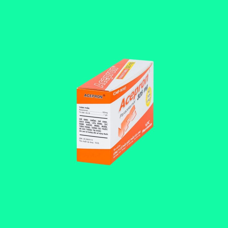 Thuốc Acepron 325mg điều trị các triệu chứng đau và sốt từ nhẹ đến vừa