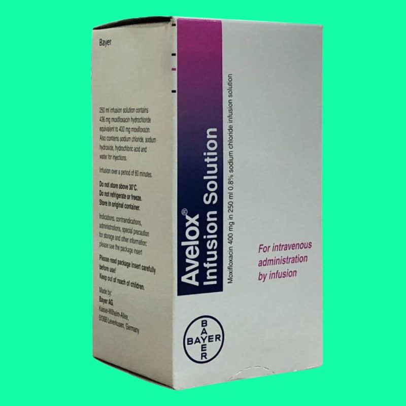 Dung dịch truyền Avelox 400mg/250ml điều trị viêm phổi cộng đồng nhẹ-vừa